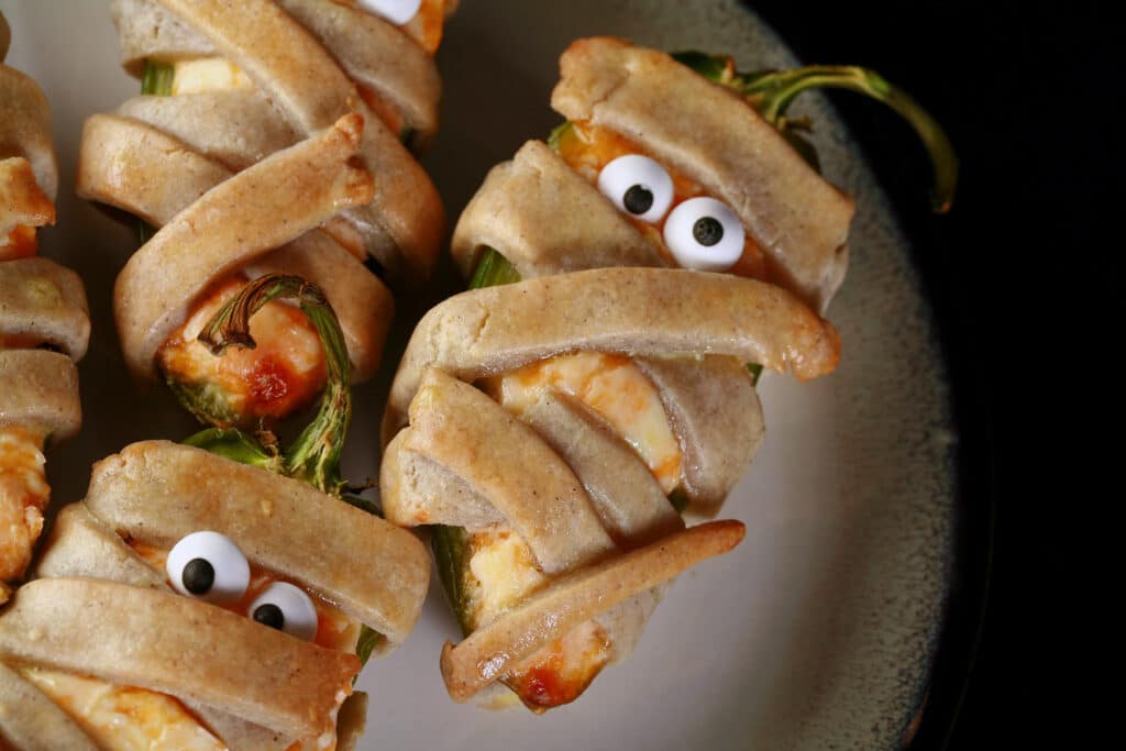 Gluten Free Mummy Jalapeno Poppers - Beyond Flour
