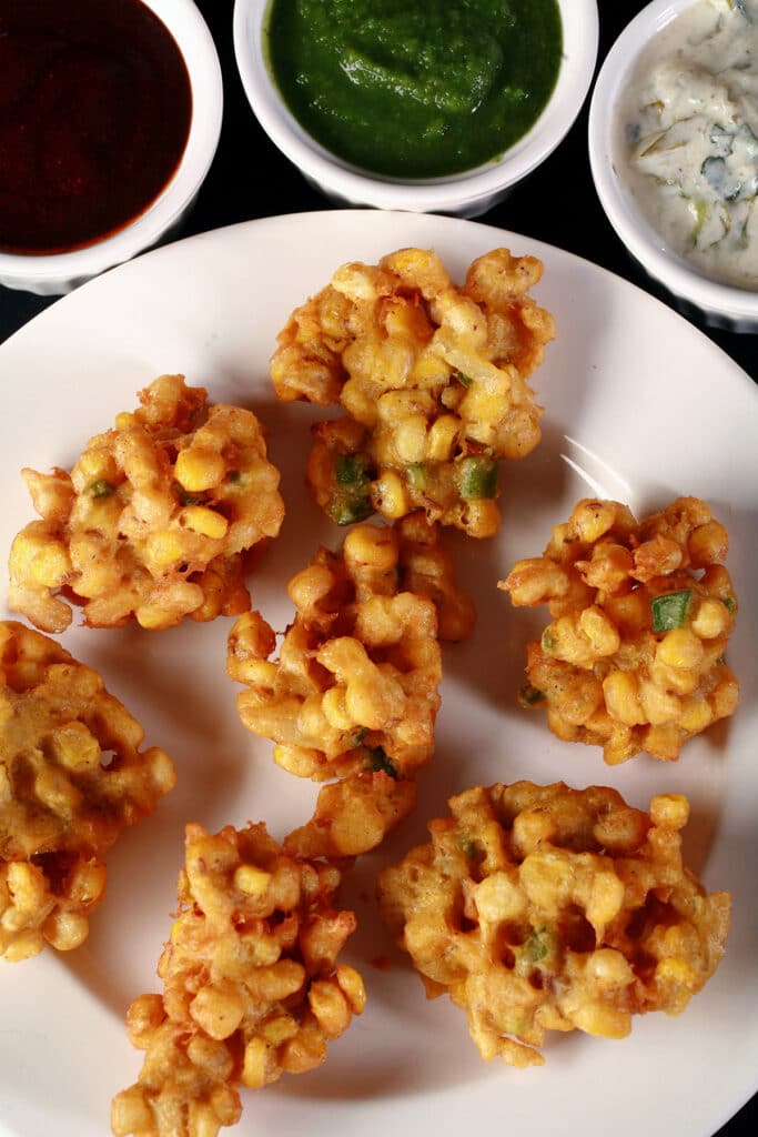 Sweet Corn Pakoda Recipe [Corn Pakoda] - Beyond Flour
