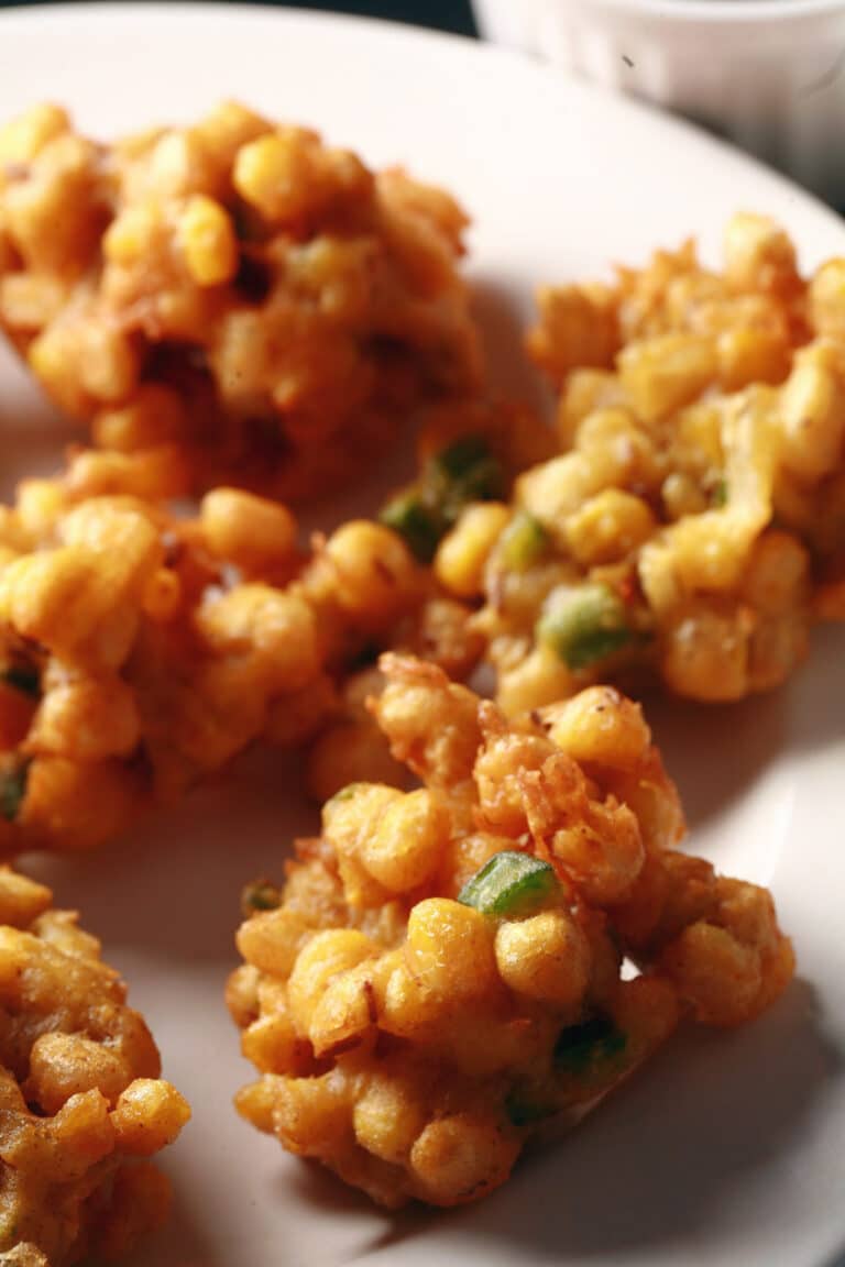Sweet Corn Pakoda Recipe [Corn Pakoda] - Beyond Flour