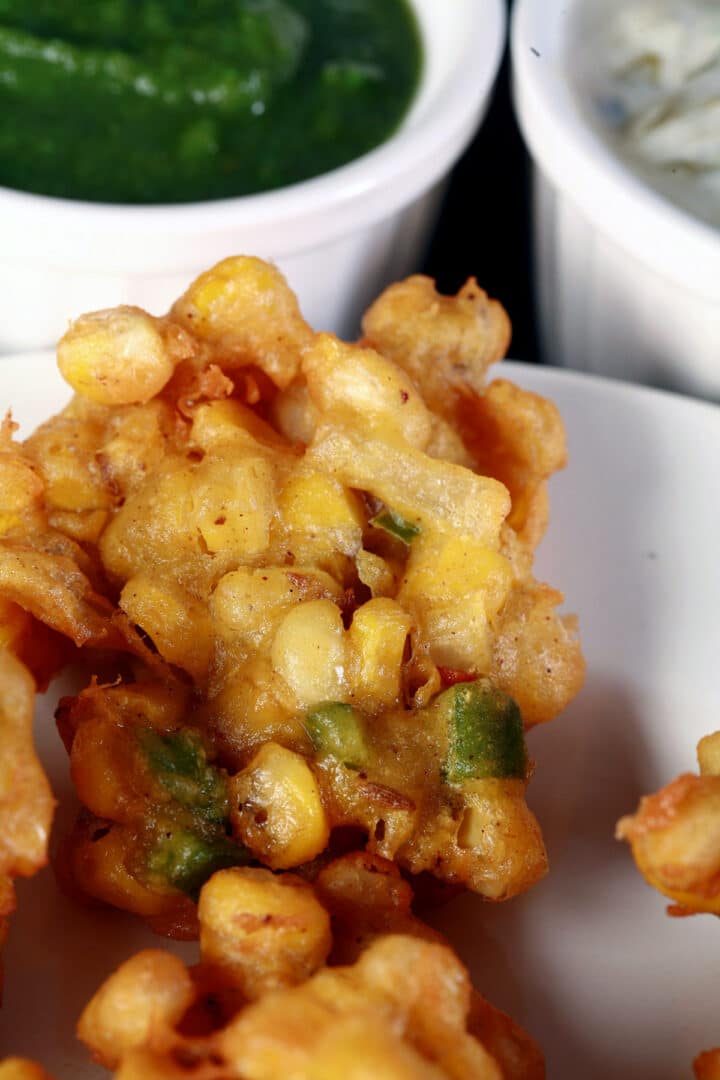 Sweet Corn Pakoda Recipe [Corn Pakoda] - Beyond Flour