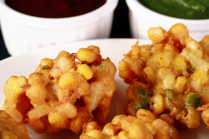 Sweet Corn Pakoda Recipe [Corn Pakoda] - Beyond Flour