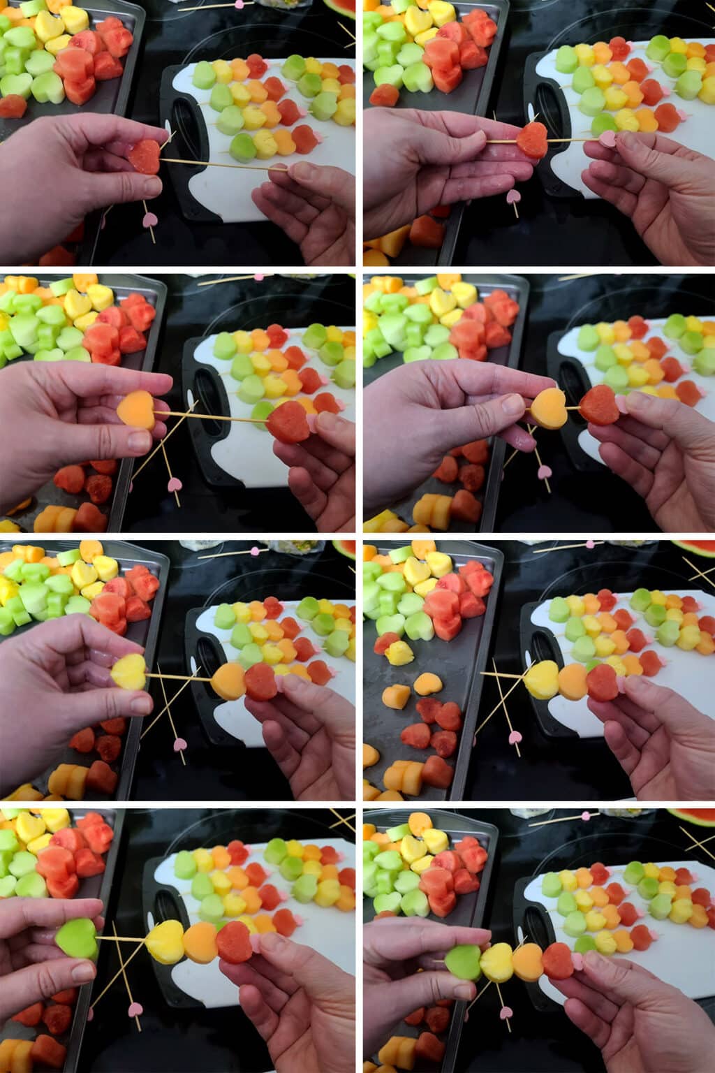 Heart Fruit Skewers & Raspberry Cheesecake Dip - Beyond Flour