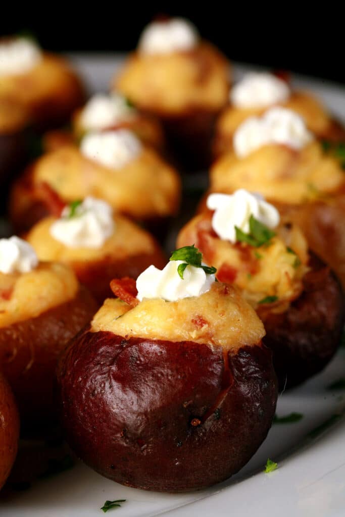 Loaded Mini Baked Potatoes Recipe - Beyond Flour