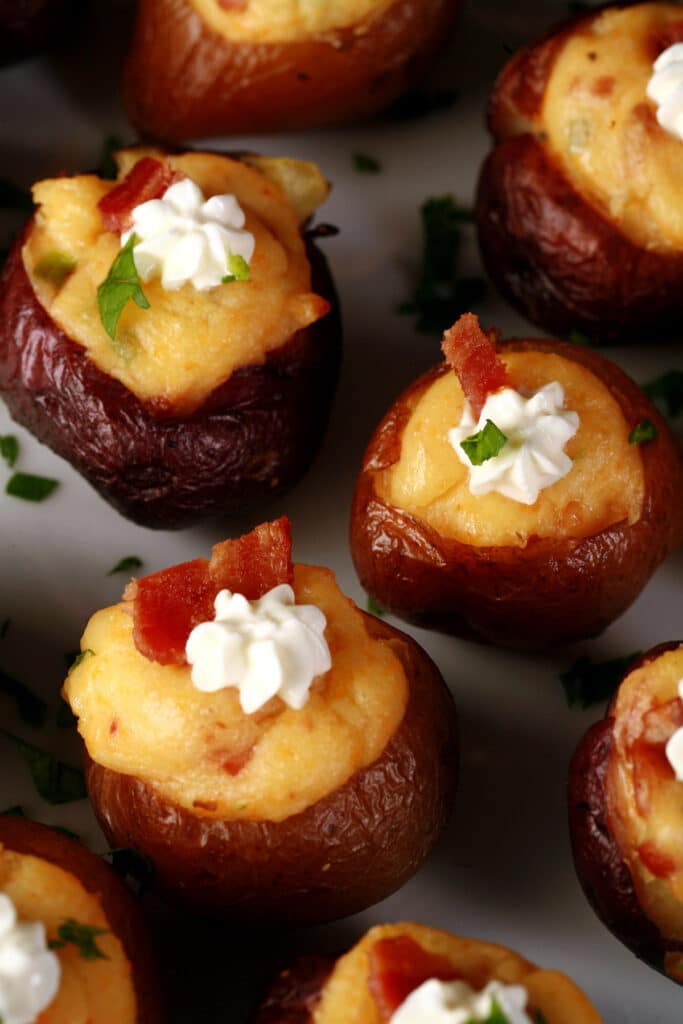 Loaded Mini Baked Potatoes Recipe - Beyond Flour