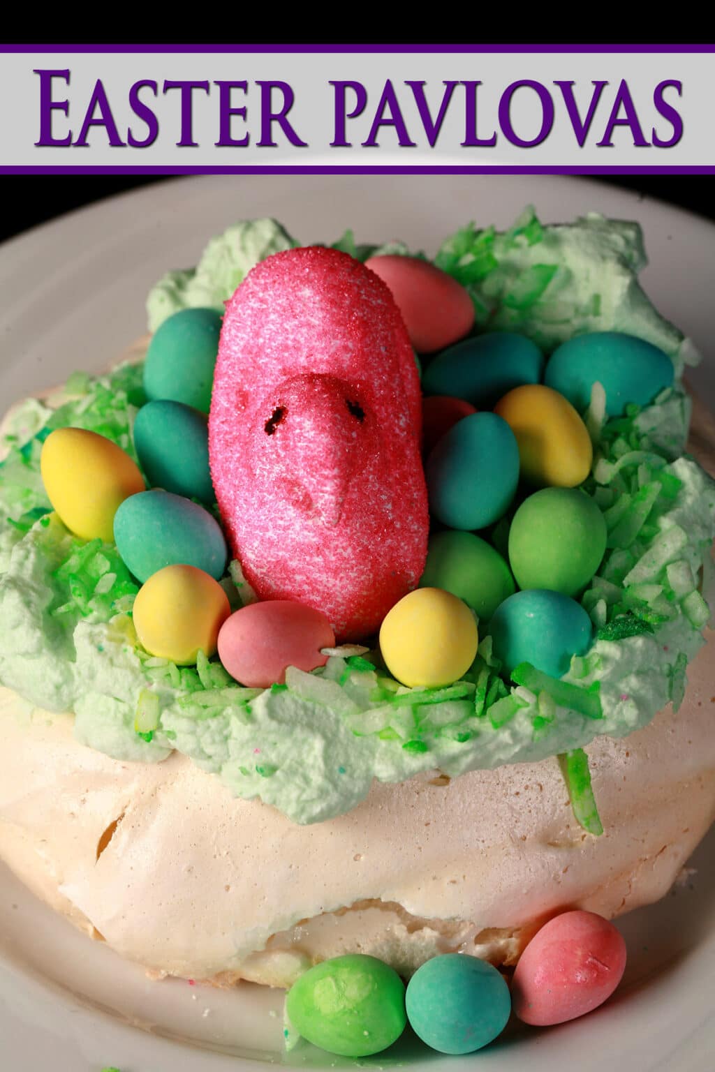 Mini Easter Pavlovas Recipe [Mini Eggs Pavlova!] - Beyond Flour