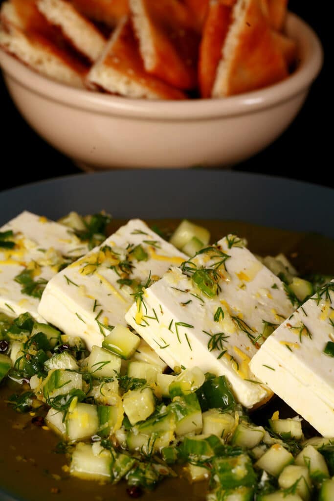 Marinated Feta Cheese Recipe [Lemon and Herbs] - Beyond Flour