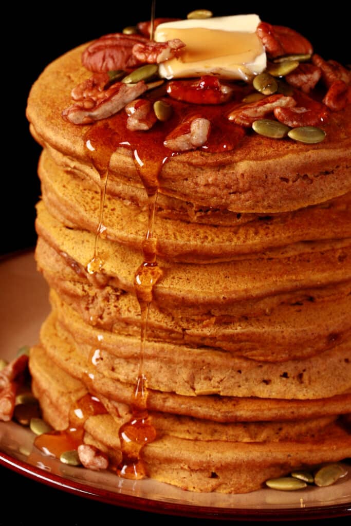 Easy Gluten Free Pumpkin Pancakes Recipe [Dairy-Free Option] - Beyond Flour