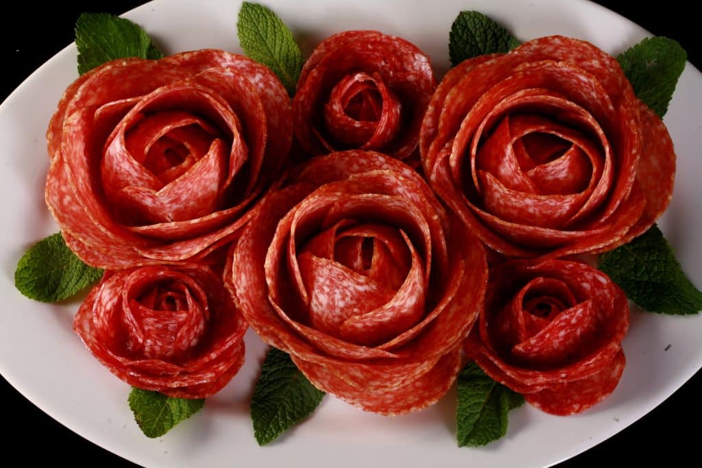 How to Make Salami Roses for Charcuterie Boards - Beyond Flour