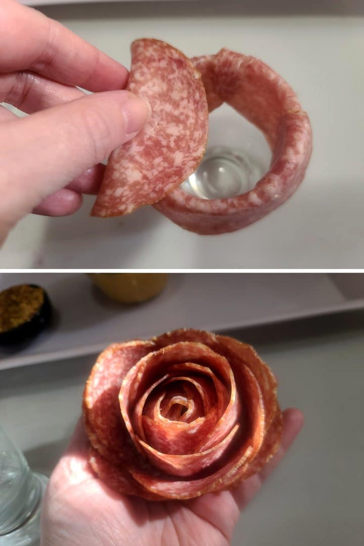 How to Make Salami Roses for Charcuterie Boards - Beyond Flour